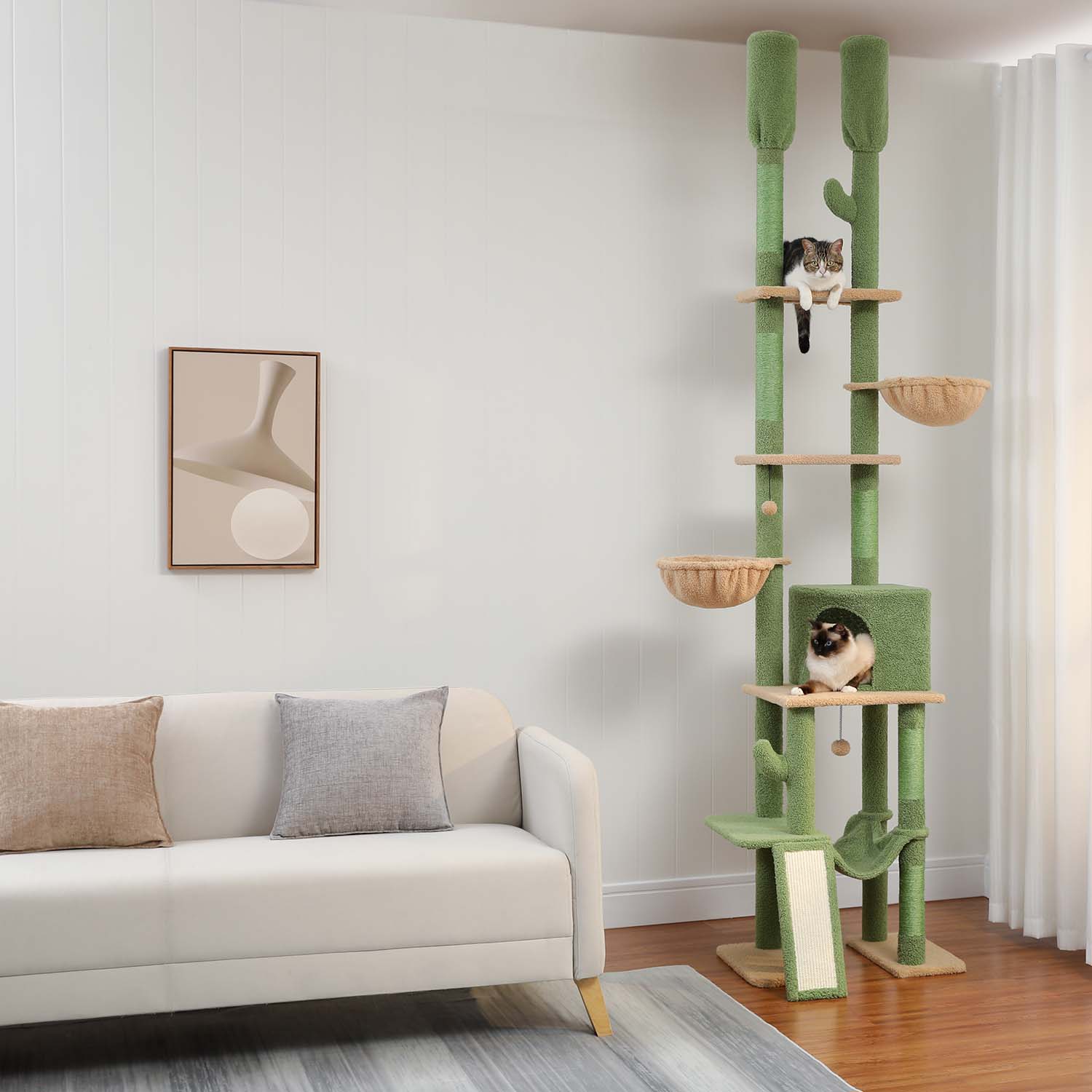 Plafond krabpalen | Krabpalen van vloer tot plafond – Catalulu